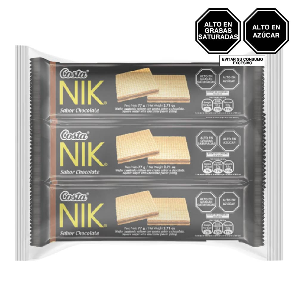 Wafer COSTA Nik Chocolate Paquete 6u 72g | Vega - vegaperu