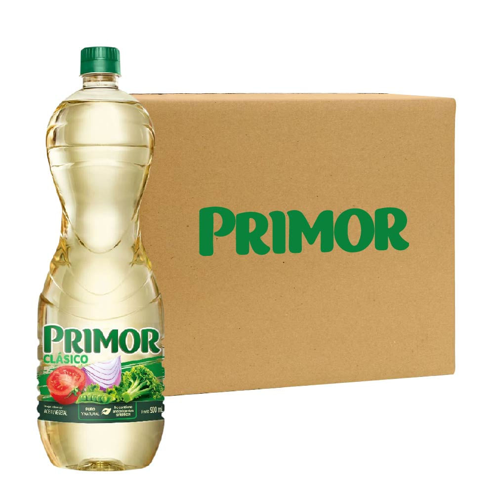 Aceite Vegetal PRIMOR Clásico Botella 900ml Caja 12u | Vega - vegaperu