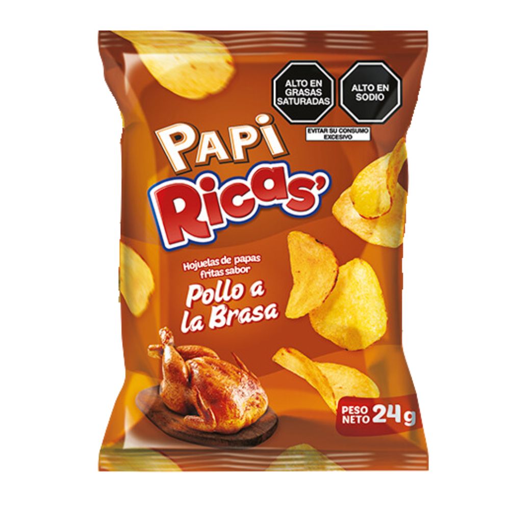 Papas PAPI RICAS Sabor Pollo a la Brasa Bolsa 24gr | Vega - vegaperu