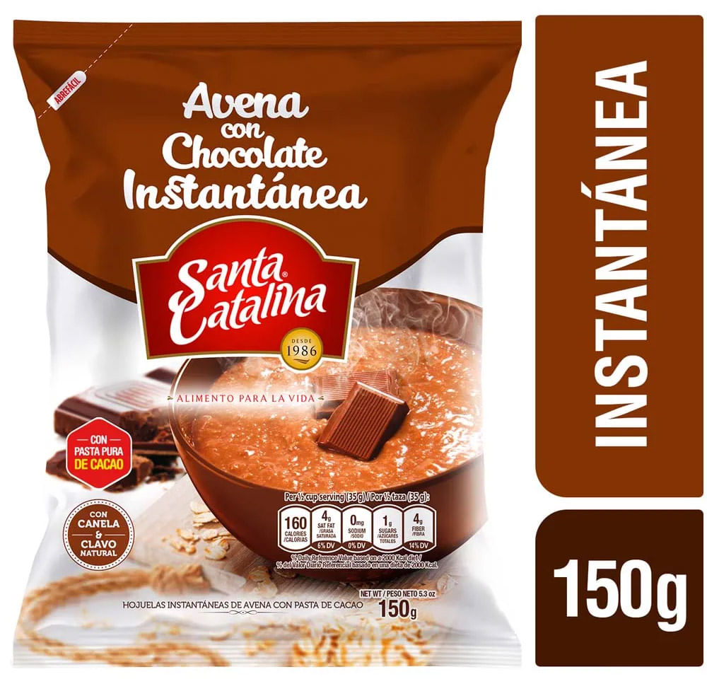 Avena con Chocolate SANTA CATALINA Bolsa 150gr | Vega - vegaperu