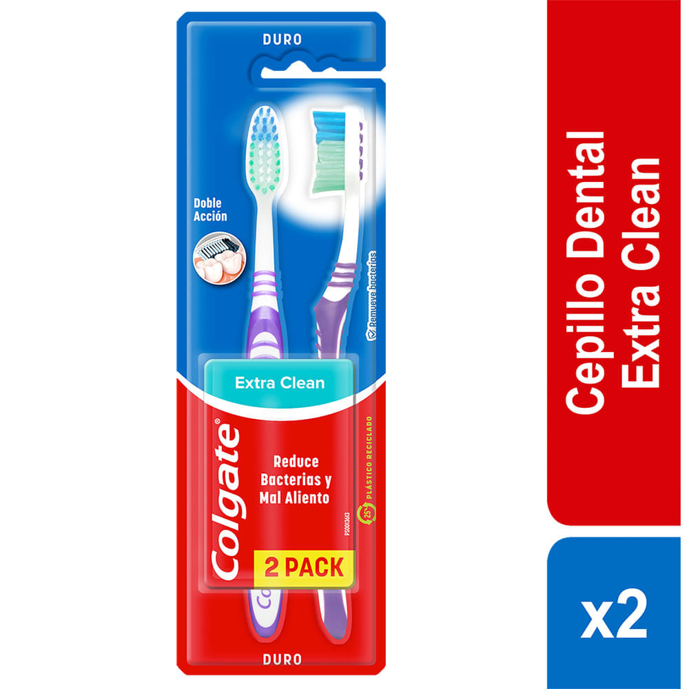 Cepillo de Dientes COLGATE Extra Clean Firme Paquete 2un | Vega - vegaperu