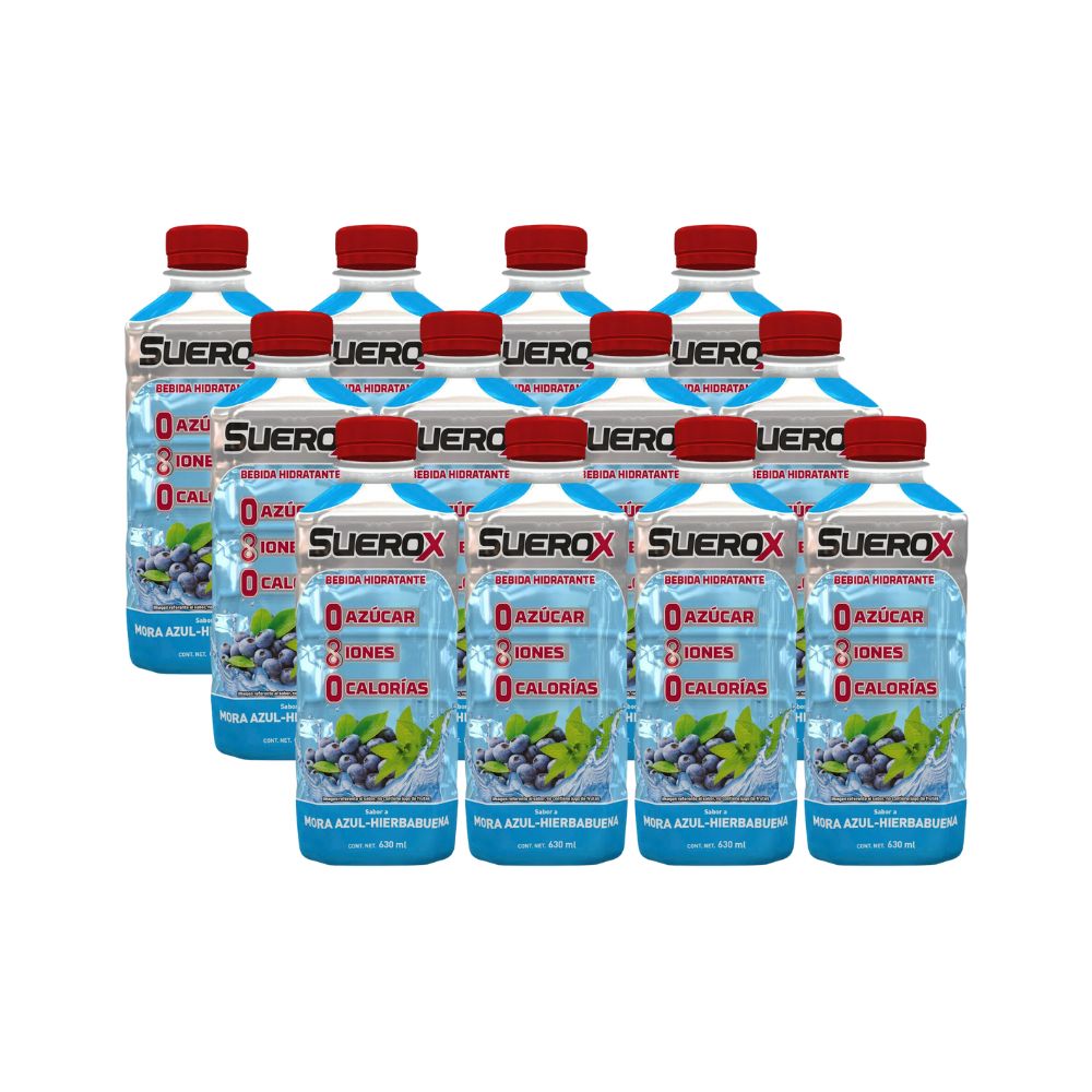 Bebida Rehidratante SUEROX Sabor a Mora Azul Botella 630ml x 12u | Vega ...