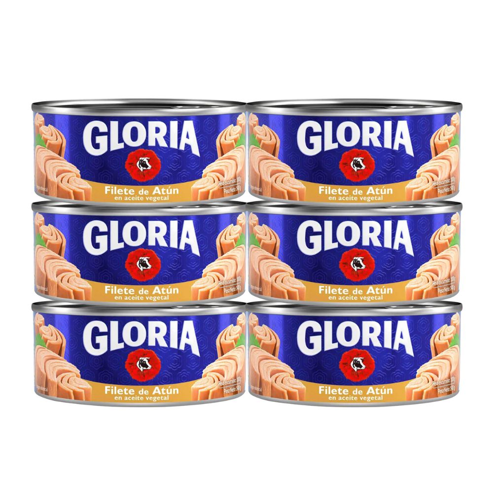 Filete de atún GLORIA Lata 140g x 6u | Vega - vegaperu