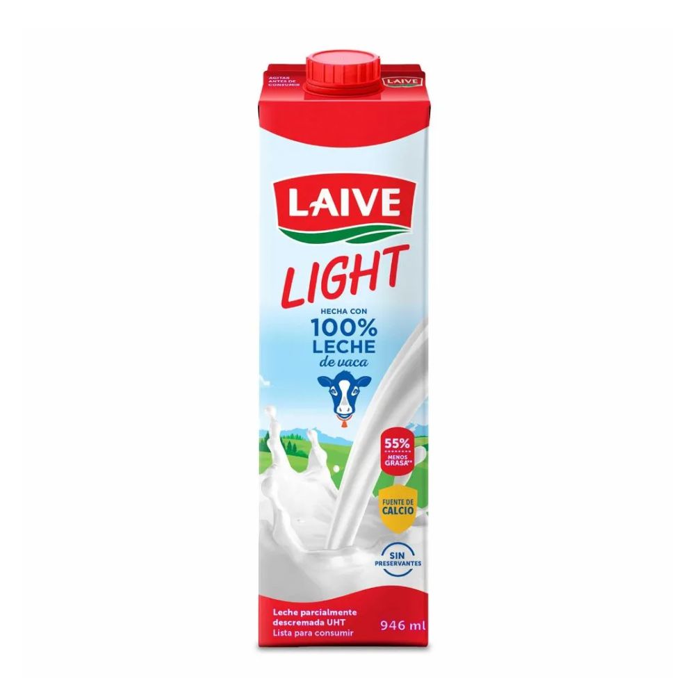 Leche LAIVE UHT Light Caja 946ml | Vega - vegaperu