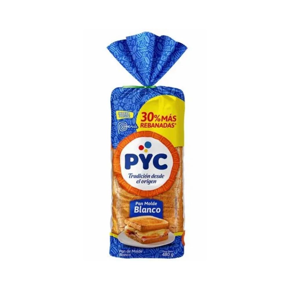 Pan de Molde Blanco PYC Bolsa 480gr | Vega - vegaperu