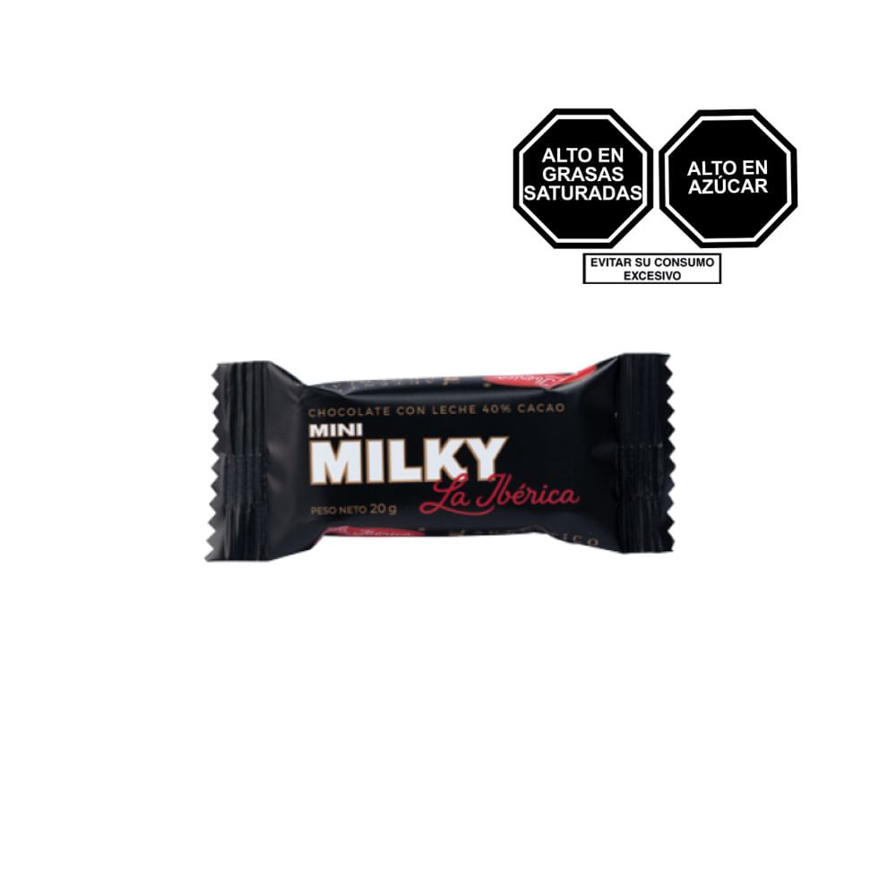 Chocolate de Leche LA IBÉRICA Mini Milky Barra 20gr | Vega - vegaperu