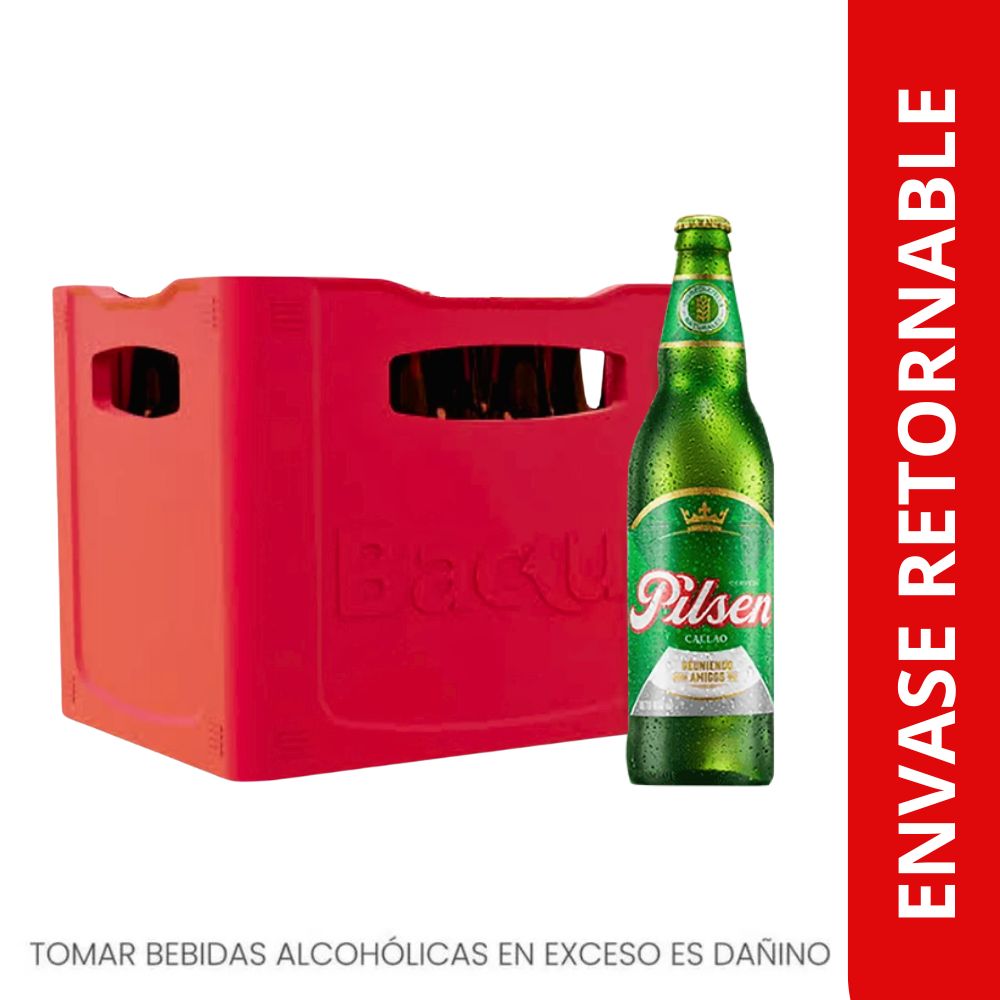Cerveza PILSEN Botella RETORNABLE 630ml Caja 12u | Vega - vegaperu
