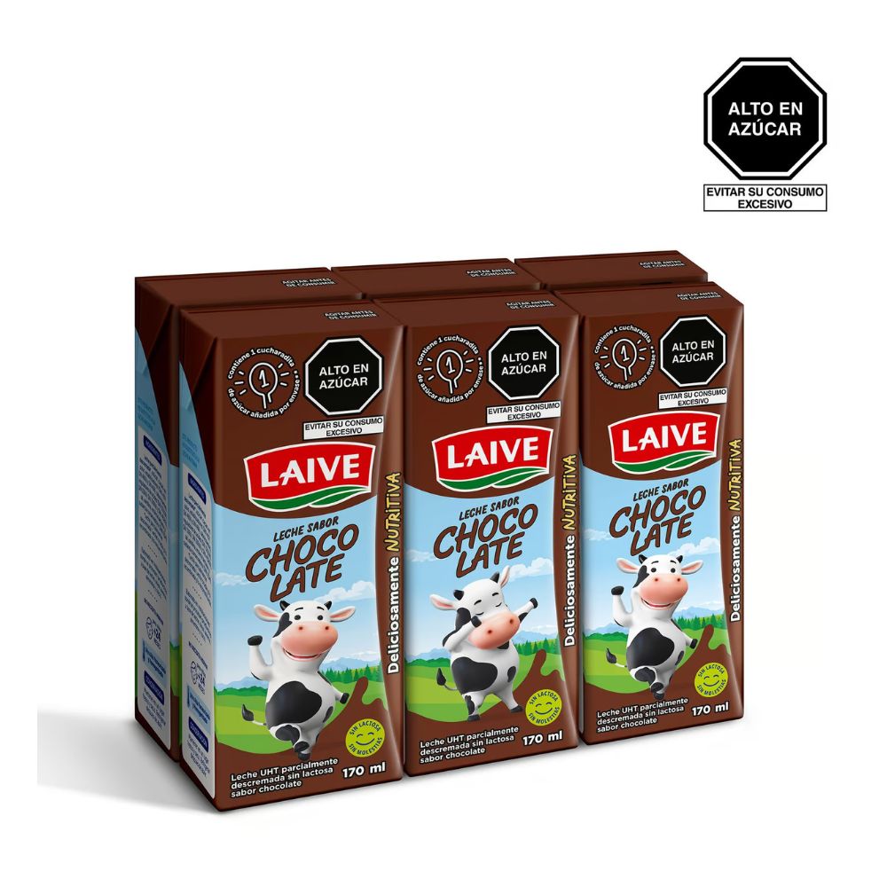 Leche LAIVE Sabor Chocolate Caja 170ml x6u | Vega - vegaperu