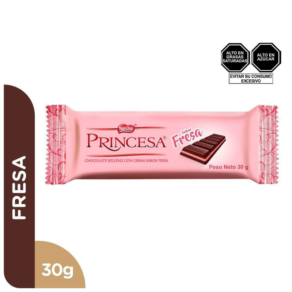 Chocolate PRINCESA Nestlé Sabor a Fresa Barra 30g | Vega - vegaperu