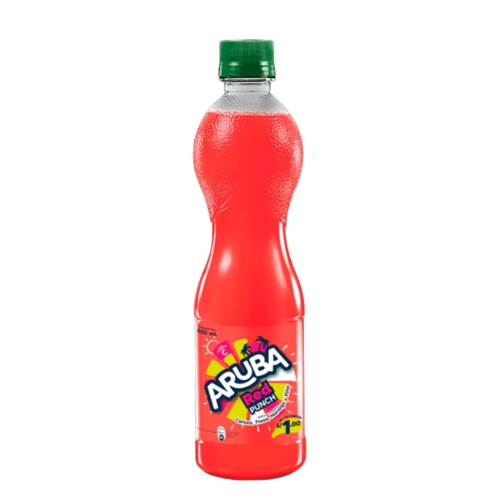 Refresco ARUBA Red Punch Botella 400ml | Vega - vegaperu