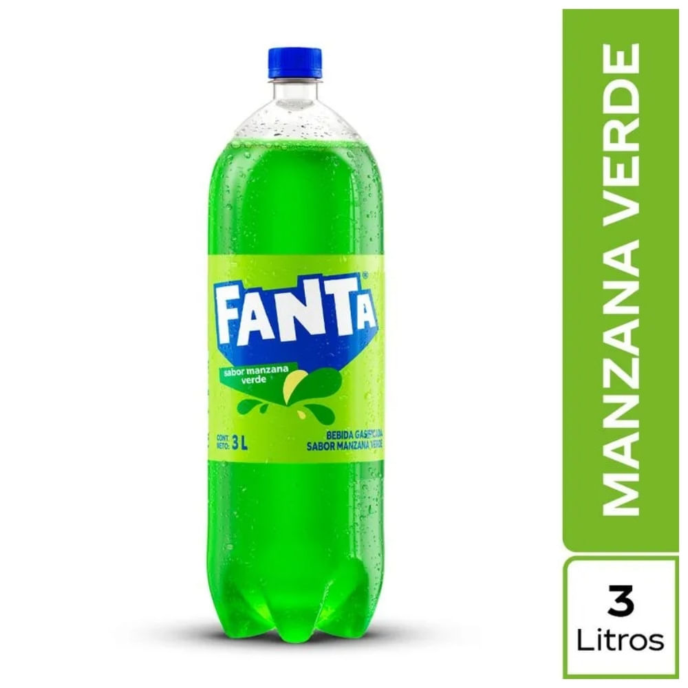 Gaseosa Fanta Sabor a Manzana Botella 3Lt | Vega - vegaperu