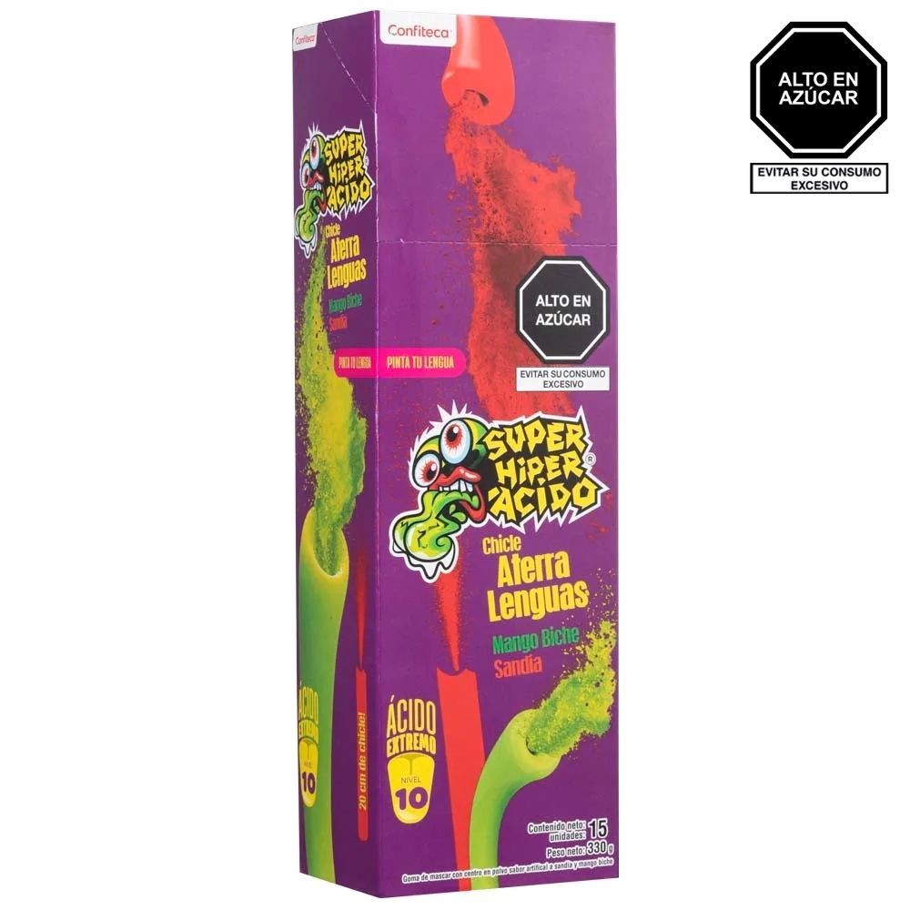 Chicle SUPER HIPER ACIDO 22g Doypack 15un | Vega - vegaperu