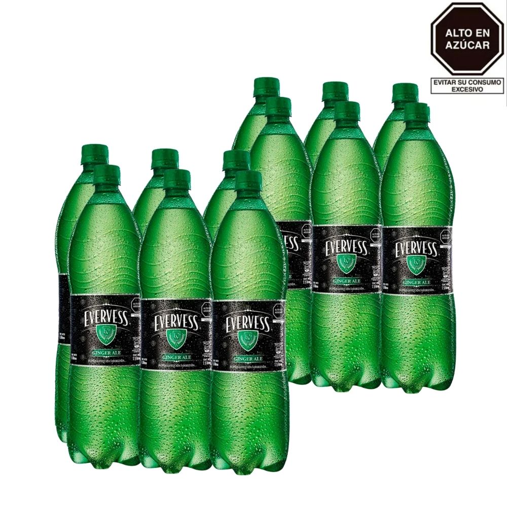 Gaseosa EVERVESS Ginger Ale Botella 1.5L 2 Paquete 6u | Vega - vegaperu