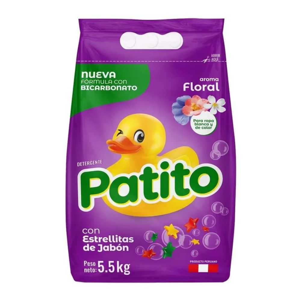 Detergente en Polvo PATITO Bicarbonato Aroma floral Bolsa 5.5kg | Vega ...