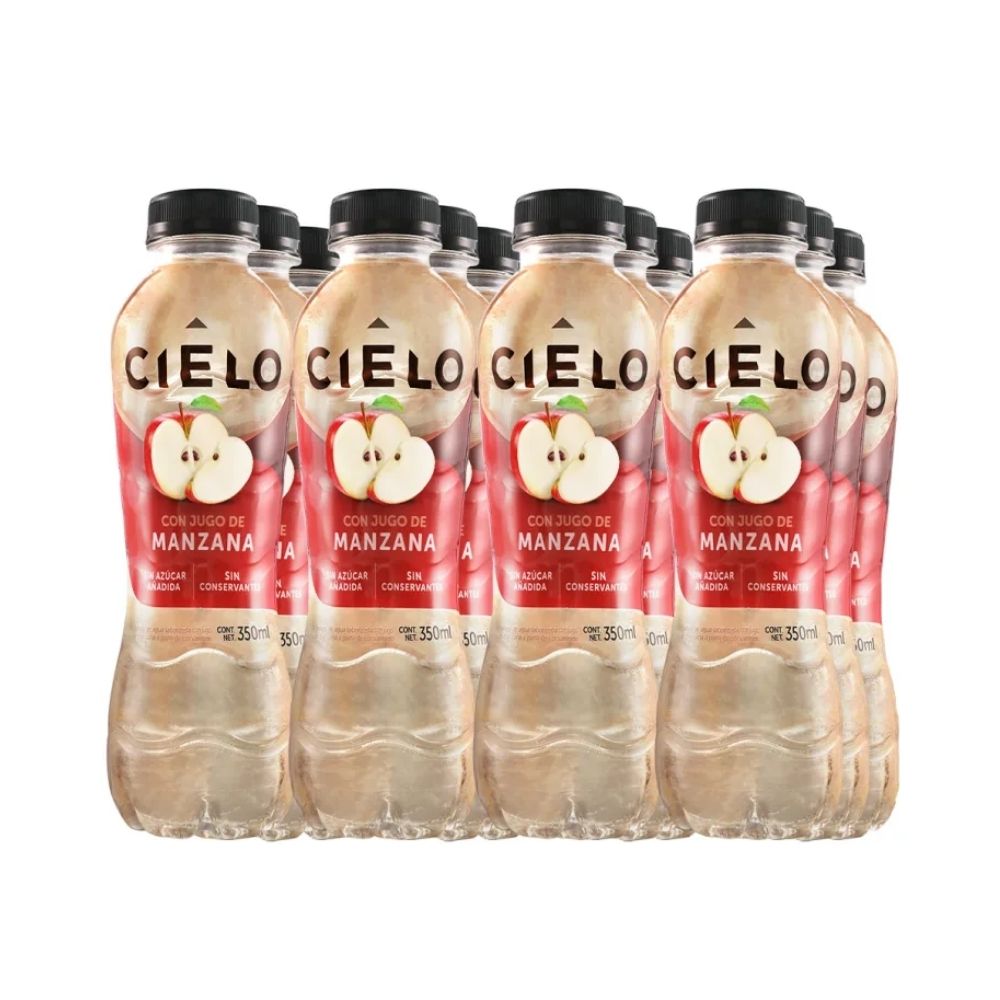Agua con Gas CIELO Sabor a Manzana Botella 350ml Paquete 12u | Vega ...