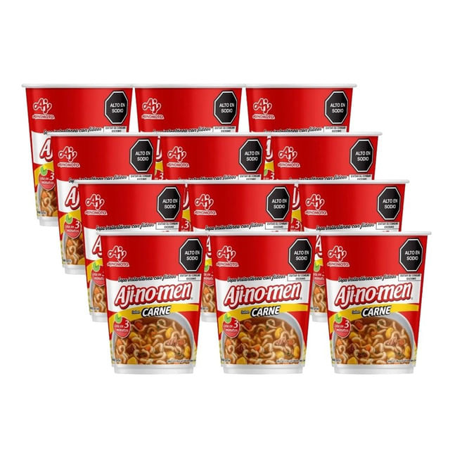 Sopa Instantánea AJINOMEN Sabor a Carne Vaso 51g Paquete 12u| Vega ...